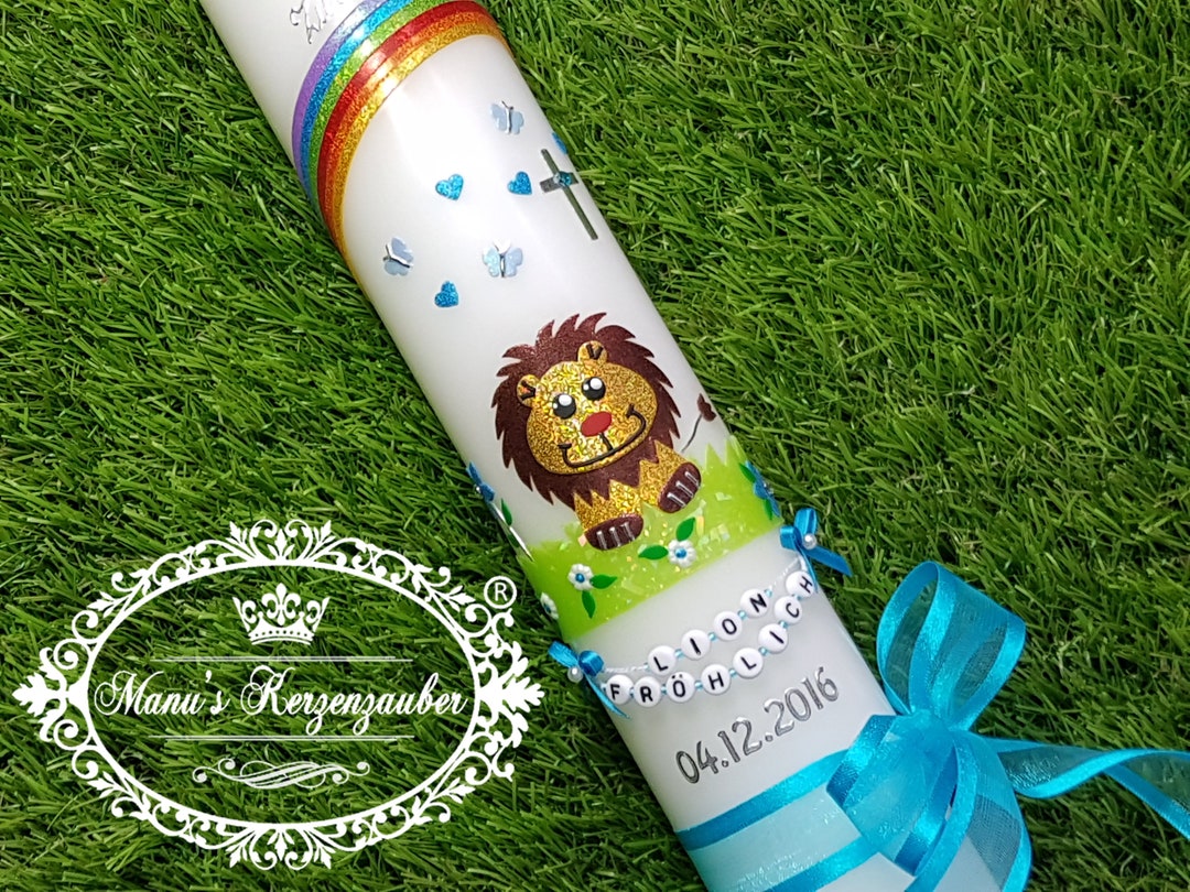 Baptismal Candle Lion © Real Original - Etsy