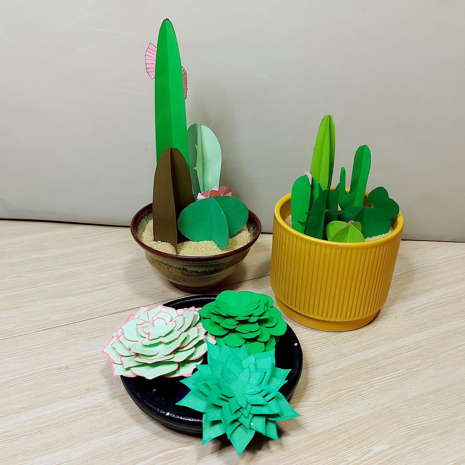 Paper Succulents Printable Download Papercraft Office Home - Etsy