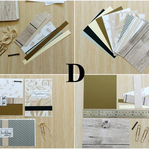 DIY Card Making Kit With Neutral Minimalist Abstract Designs (6 ...