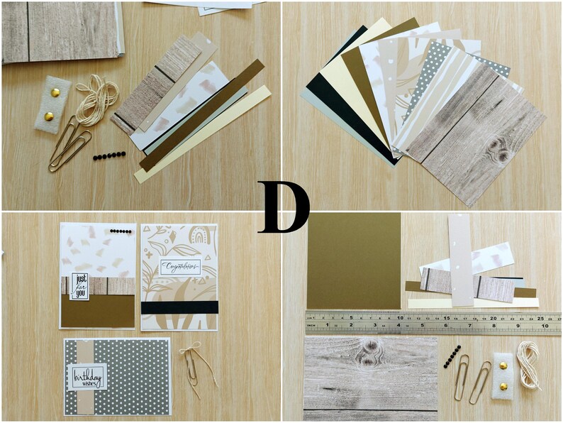 DIY Card Making Kit With Neutral Minimalist Abstract Designs (6 ...