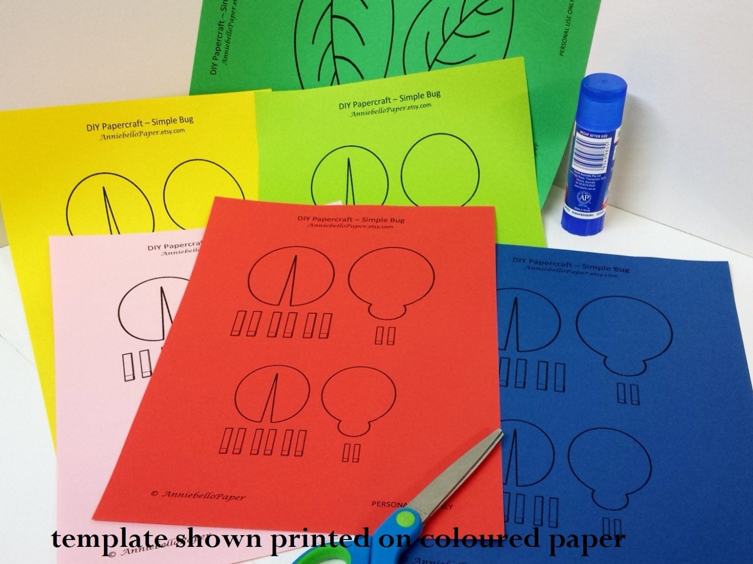 Bugs Papercraft Instant Download Printable Garden Bug Craft | Etsy