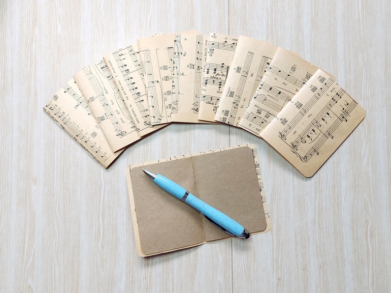 Musical Themed Mini Notebook 10 Sheet Music Stationery - Etsy