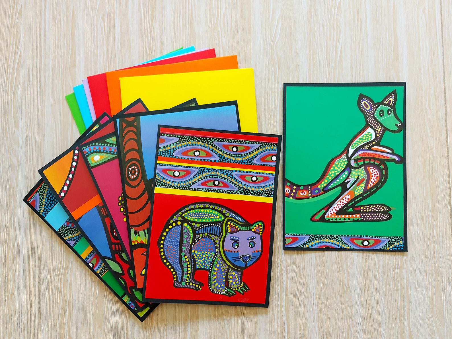 Aboriginal Art Blank Greeting Cards for All Occasions 6 - Etsy