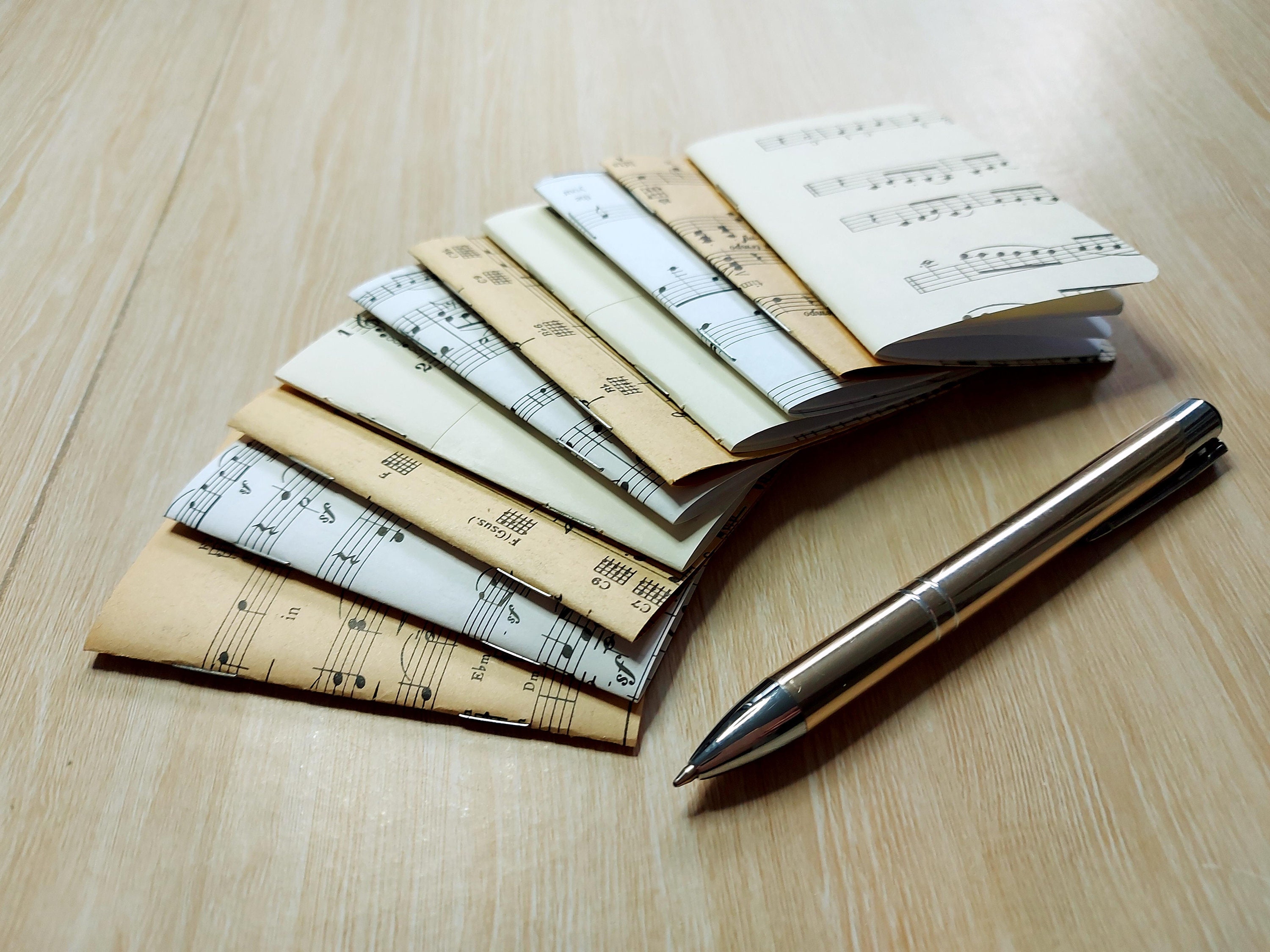 Musical Themed Mini Notebook (10), Sheet Music Stationery, Purse or ...