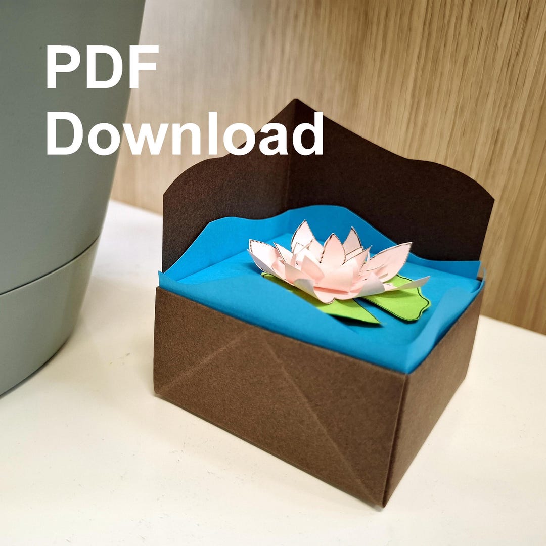 Waterlily Pond Mini Diorama Kit, Digital Download Papercraft, Zen or ...