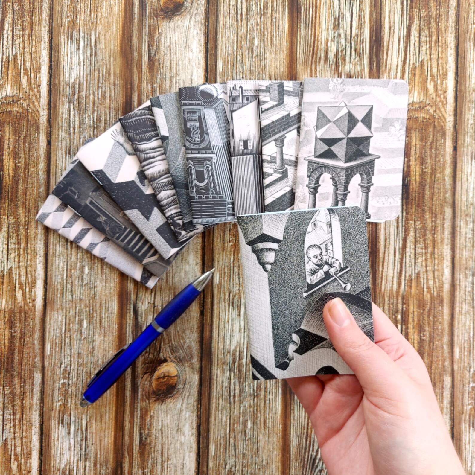 Fine Art Print Mini Notebook (10), Vintage Photo or Illustration Cover ...
