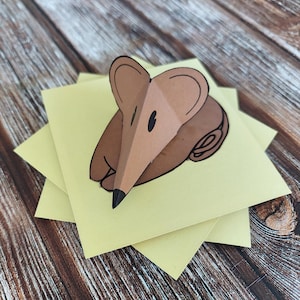 Childrens Mouse Papercraft Printable PDF, Mice and Cheese Paper Toy ...
