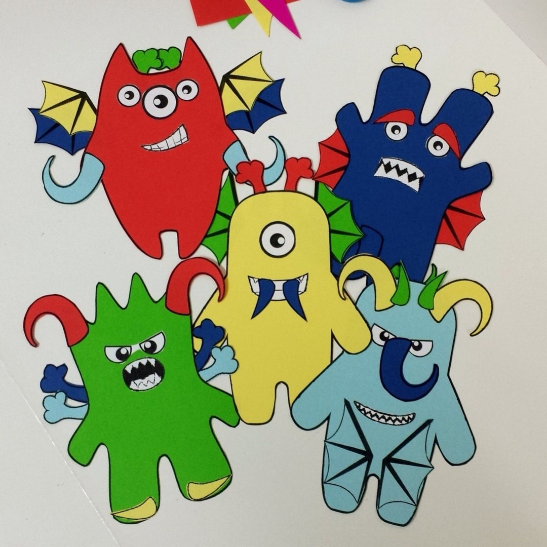 Halloween Monster Papercraft Party Game Instant Download , Printable ...