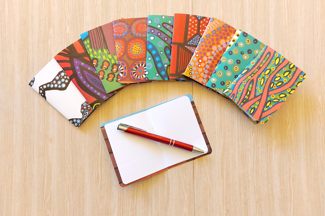 Australian Aboriginal Dot Folk Art Mini Notebooks 10 Small - Etsy