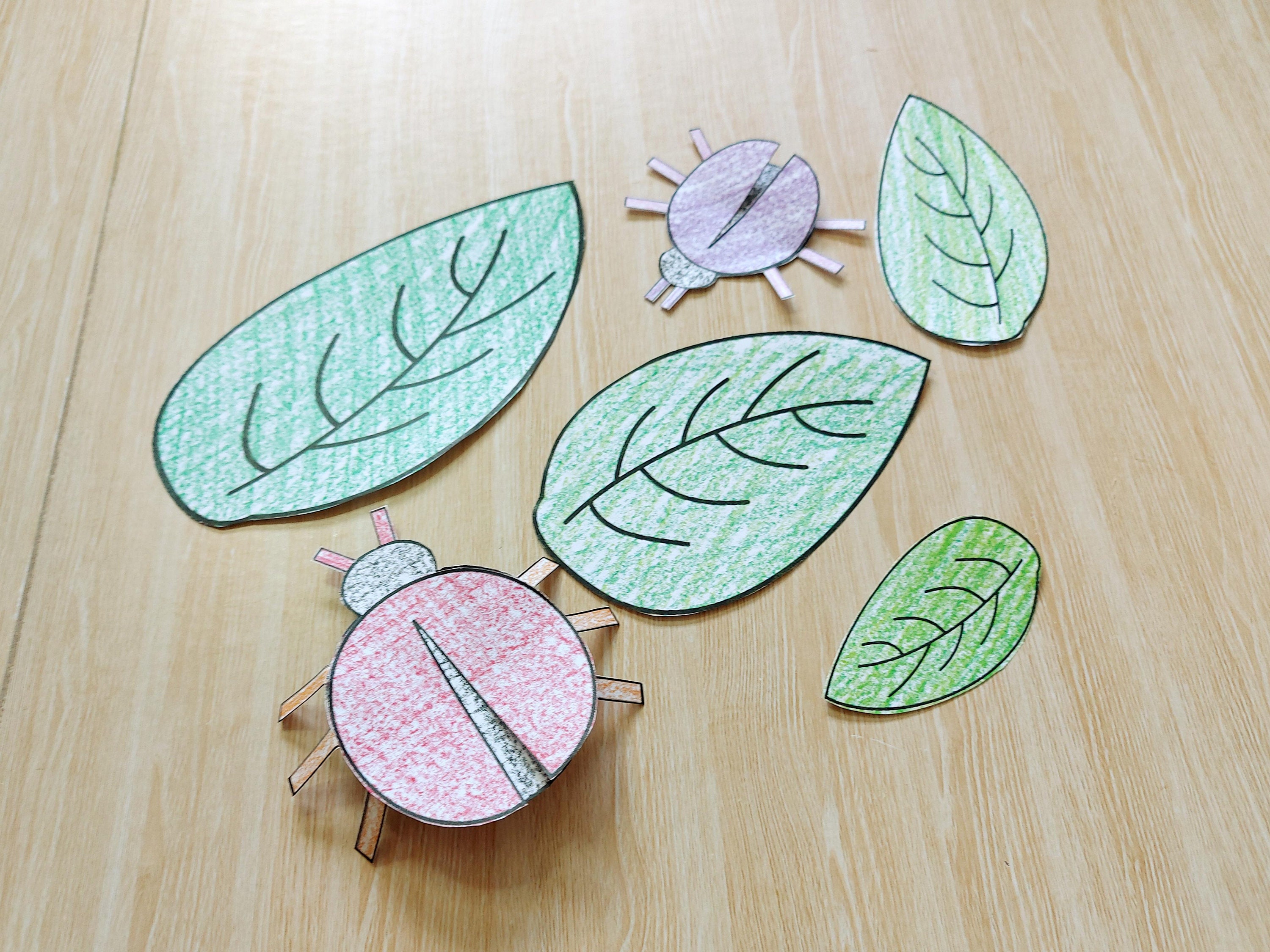 Bugs Papercraft Instant Download, Printable Garden Bug Craft, Spring ...