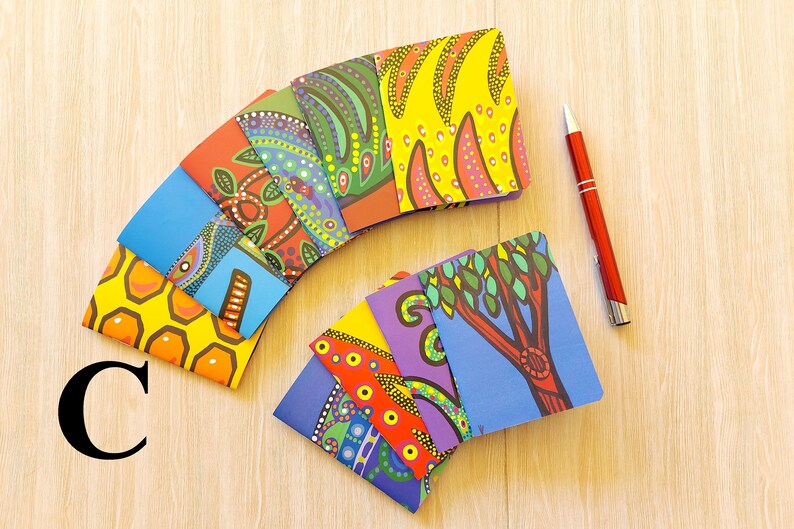 Australian Aboriginal Dot Folk Art Mini Notebooks 10 Small - Etsy