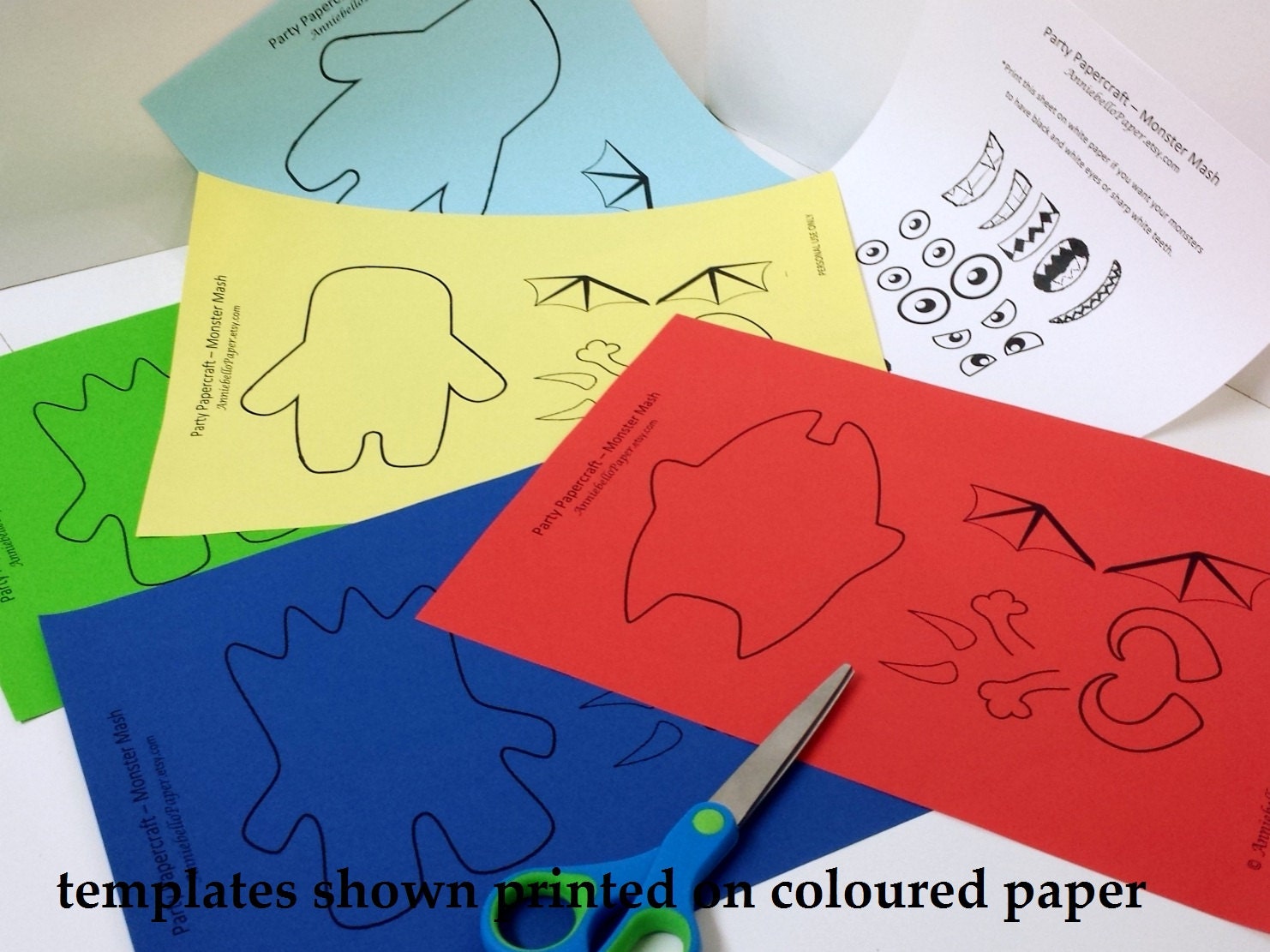 Halloween Monster Papercraft Party Game Instant Download , Printable ...