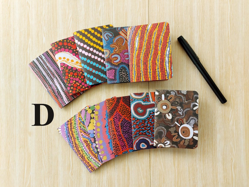 Australian Aboriginal Dot Folk Art Mini Notebooks 10, Small Stationery ...