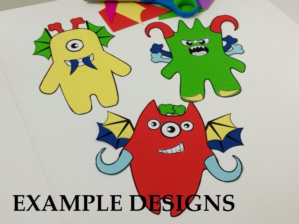 Halloween Monster Papercraft Party Game Instant Download , Printable ...