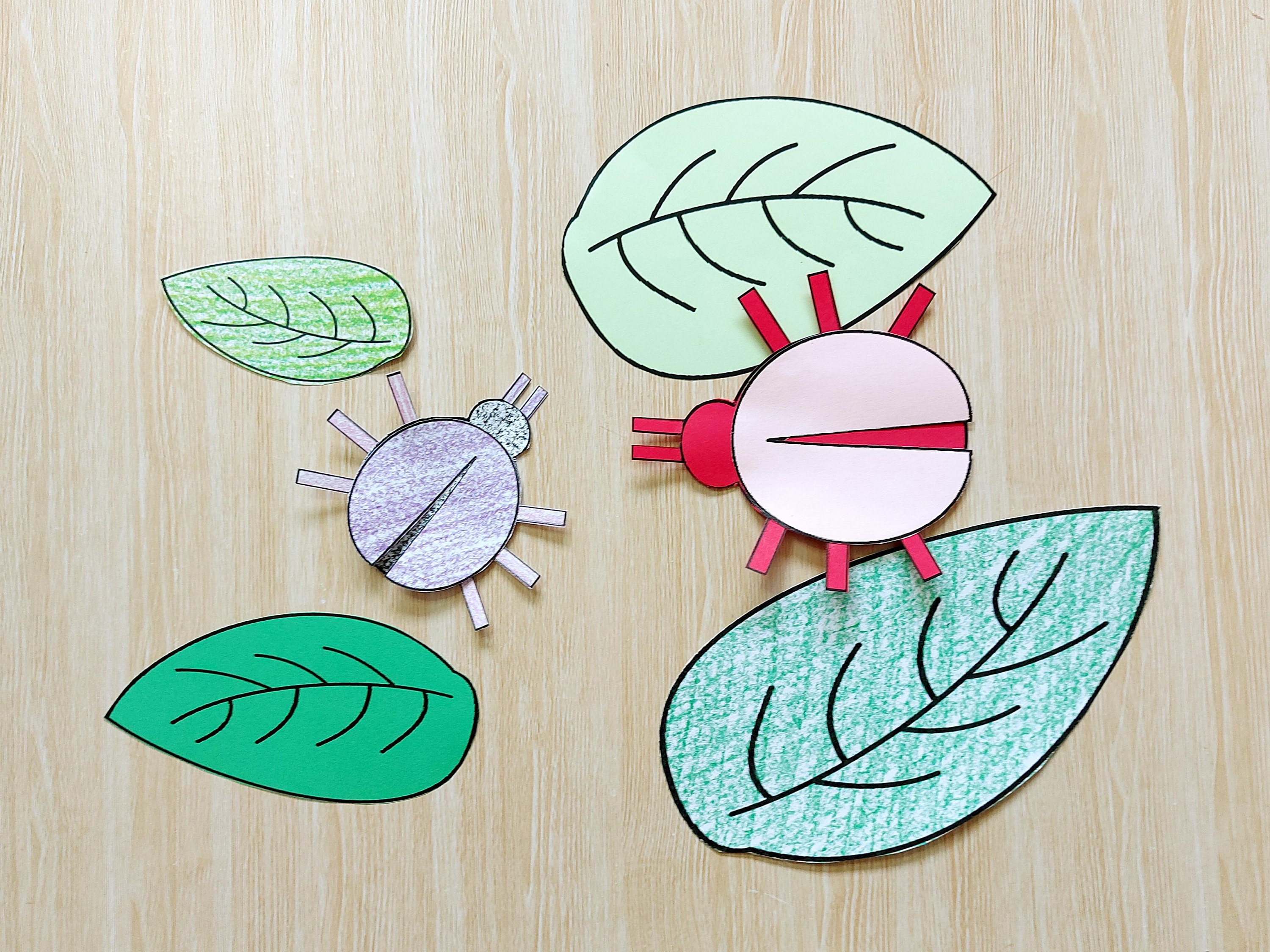 Bugs Papercraft Instant Download, Printable Garden Bug Craft, Spring ...