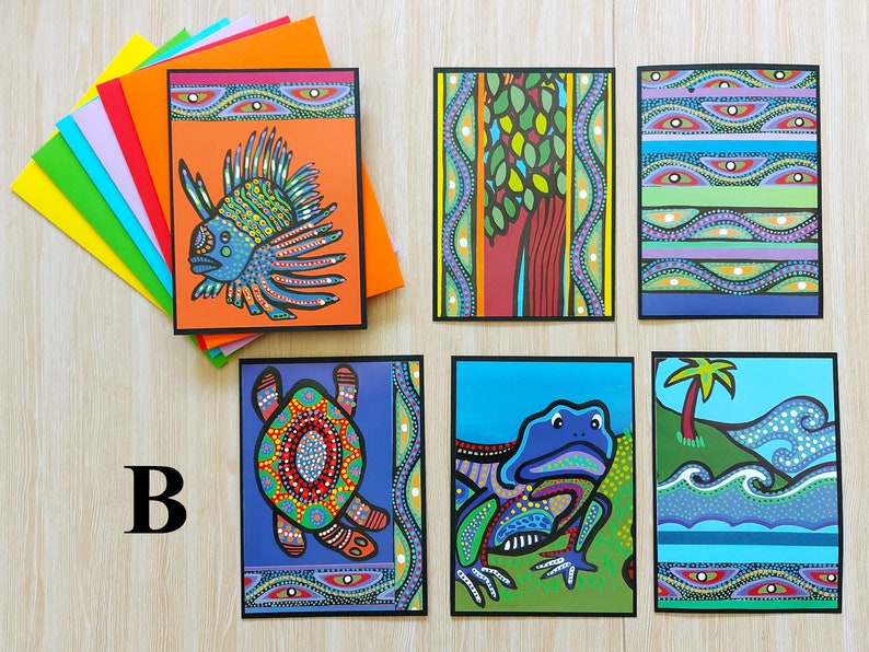 Aboriginal Art Blank Greeting Cards for All Occasions 6 - Etsy
