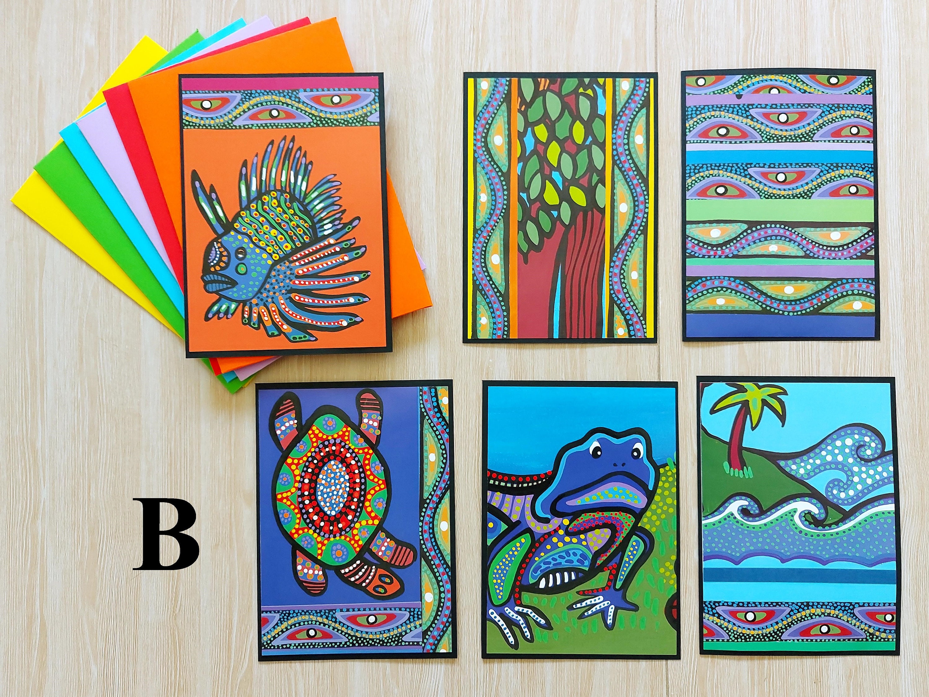 Aboriginal Art Blank Greeting Cards for All Occasions 6 - Etsy
