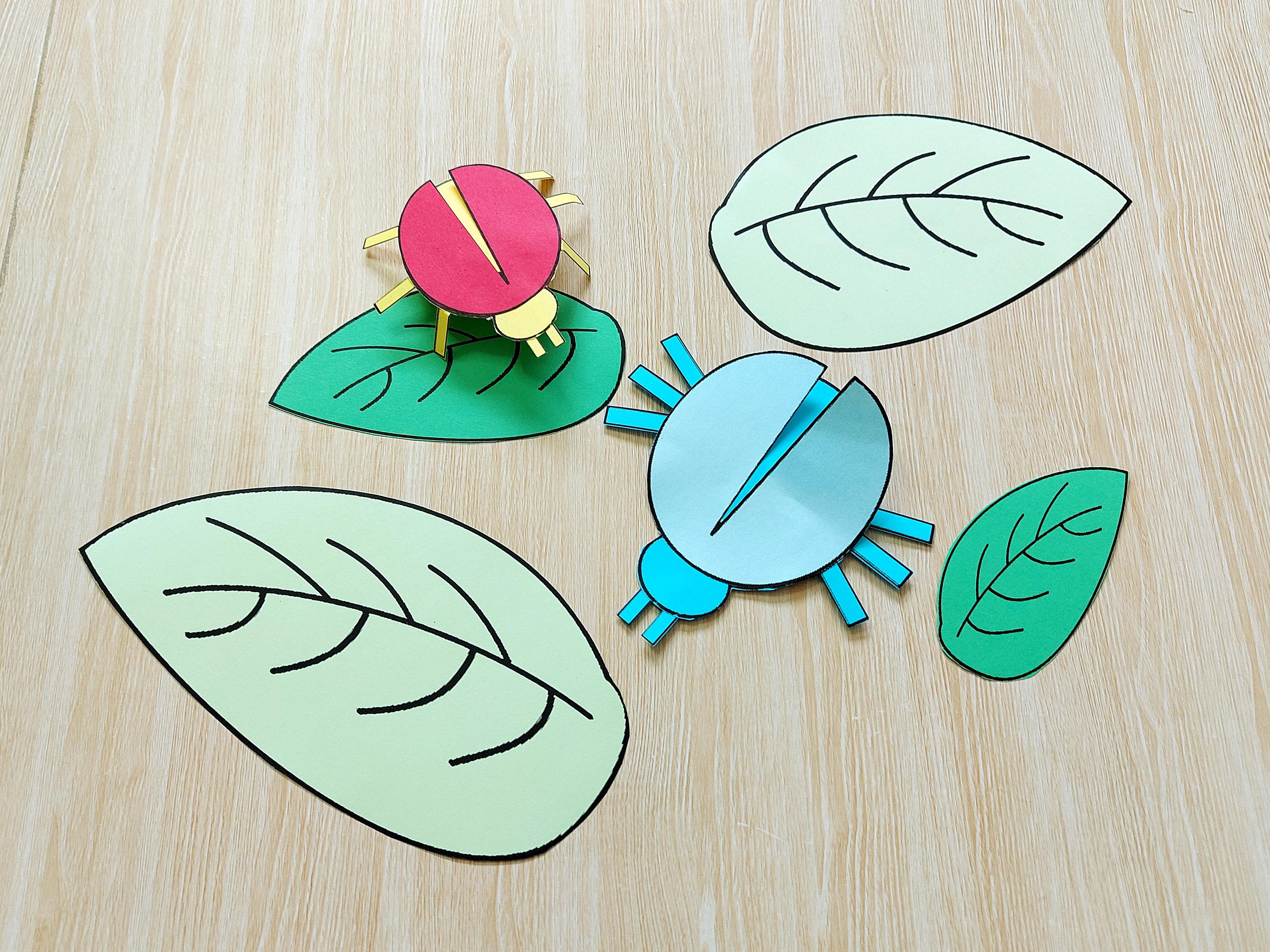 Bugs Papercraft Instant Download, Printable Garden Bug Craft, Spring ...