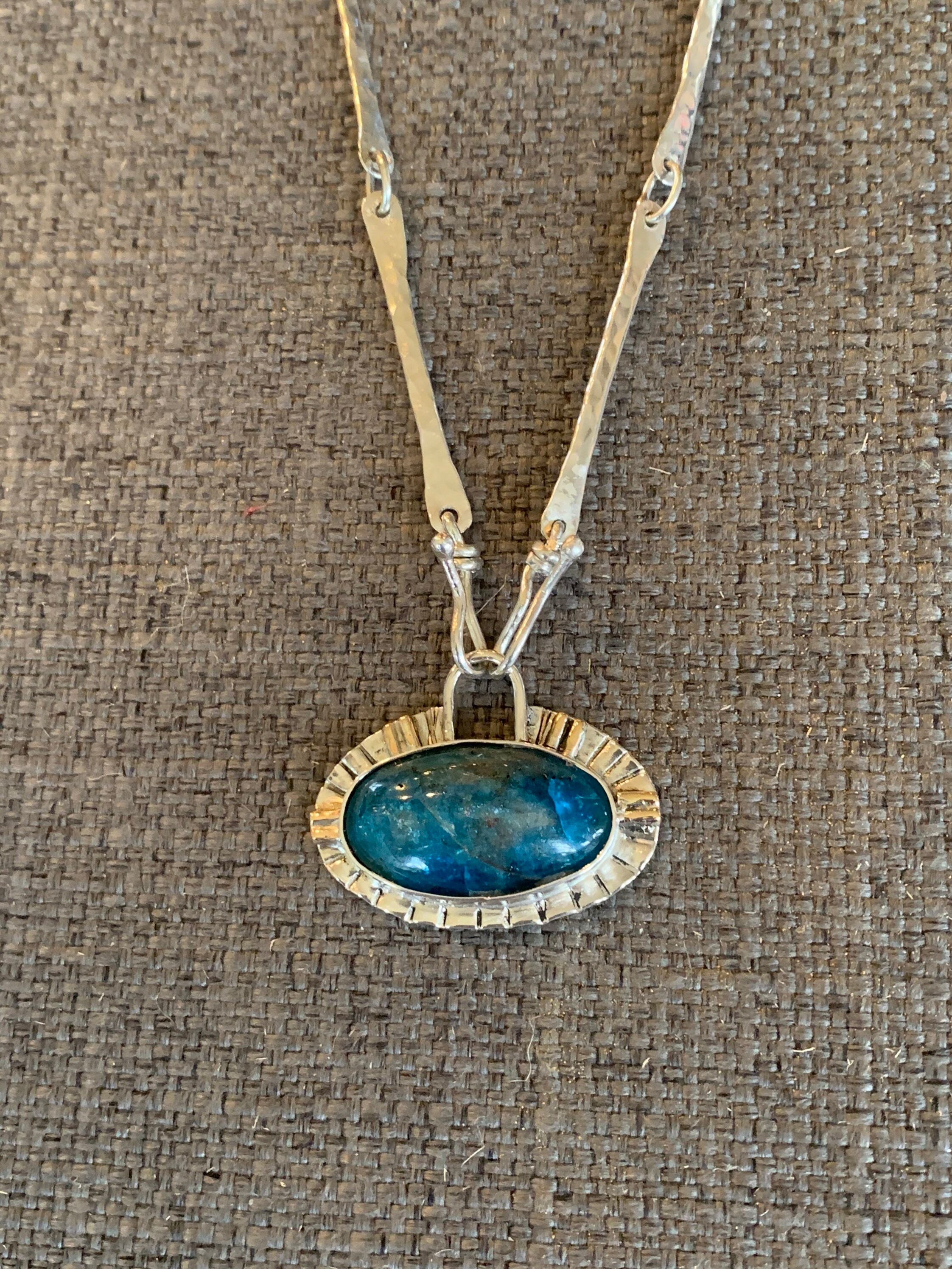 Azurite Pendant Necklace - Etsy