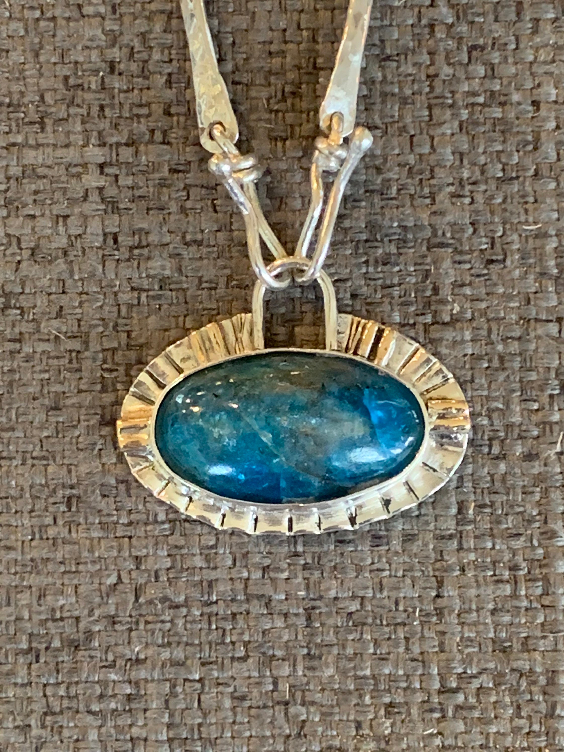 Azurite Pendant Necklace - Etsy