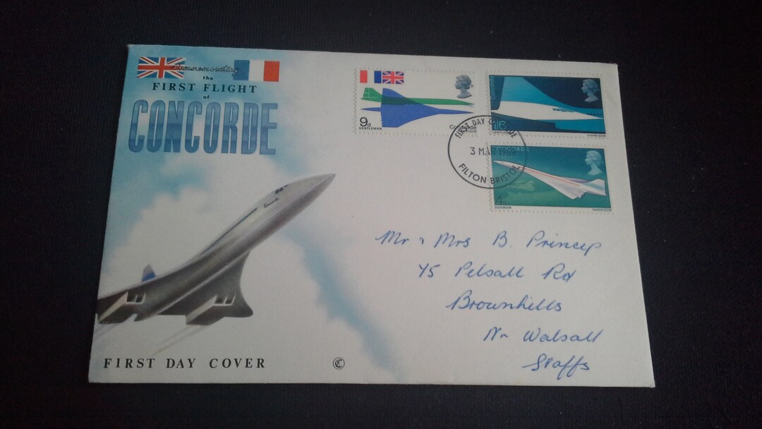 British Postal Ephemera Letter First Day Cover Concorde First Flight ...