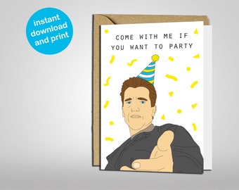 Terminator Birthday Card - Etsy
