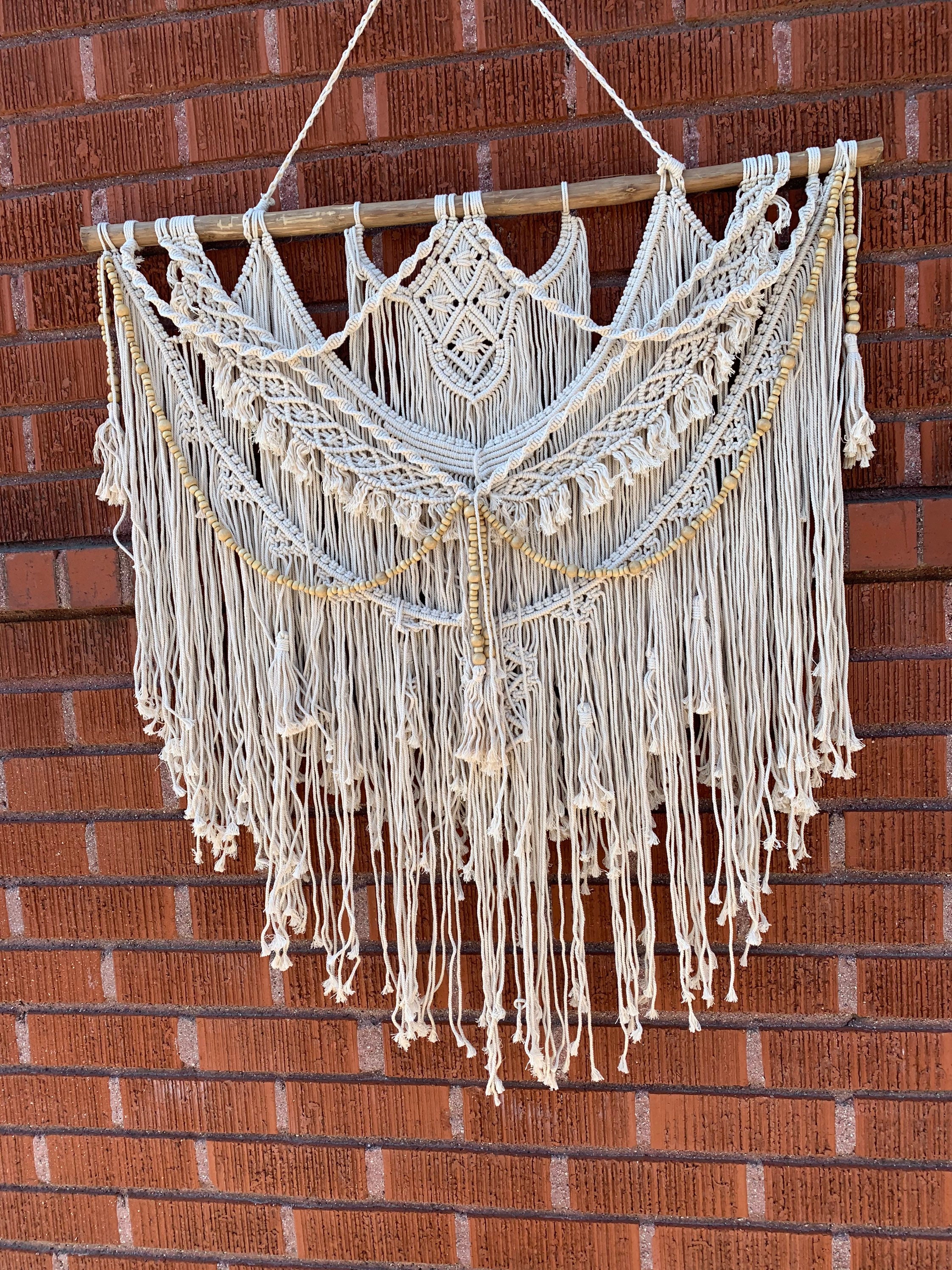 Beaded Handcrafted Macrame Wall Hanging / Bali - Etsy