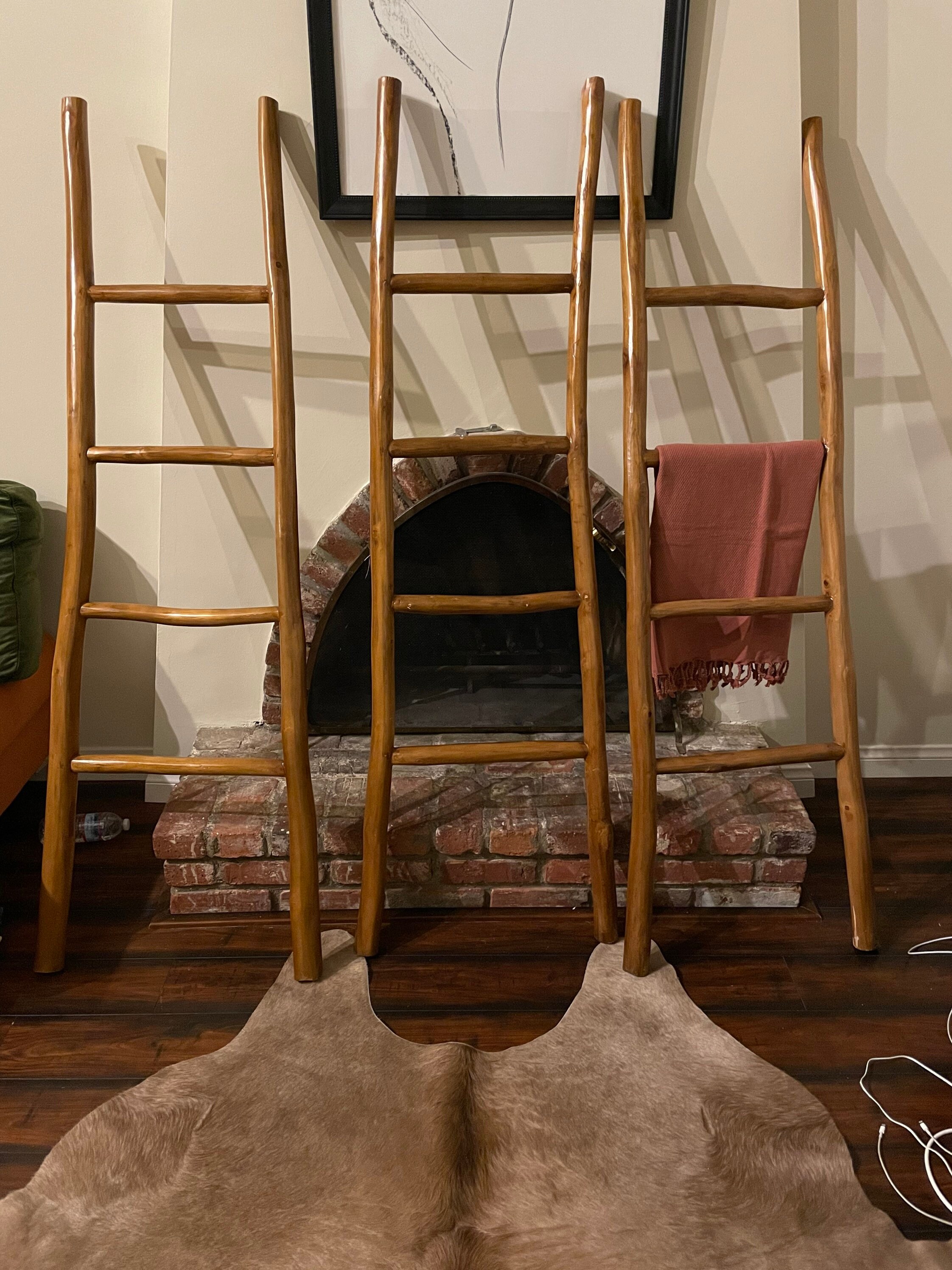 Teak Wood Indonesian Ladder/ Java Spray Varnished - Etsy