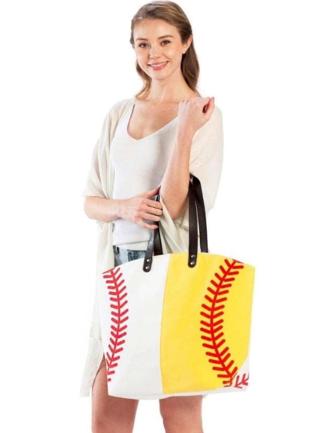 Baseball & Softball Canvas Tote | House Divided Tote | Game Day Tote ...