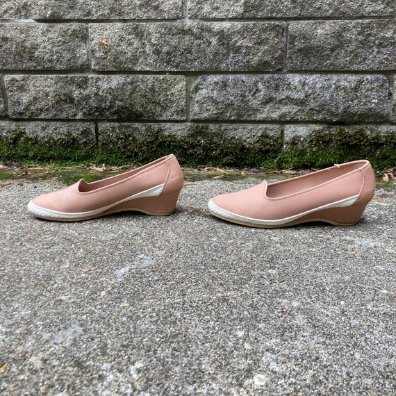 size 6 - 1970s cloth wedges - Gem