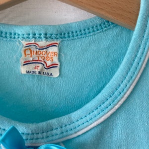 1980s Turquoise Kids Sleeveless T-shirt by ANDOVER TOGS, Size 4T Made ...