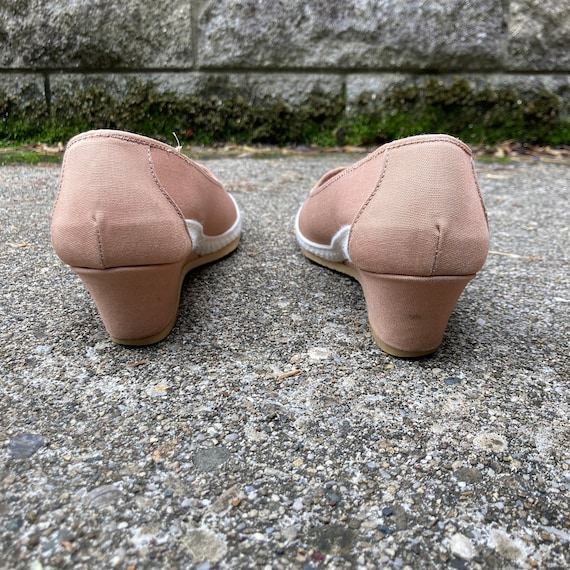 size 6 - 1970s cloth wedges - Gem