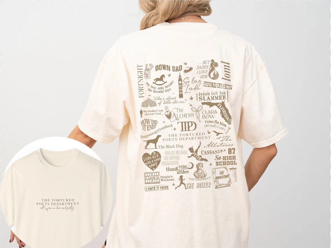 Tortured Poets Department Album Song Track List Graphic Shirt Song ...