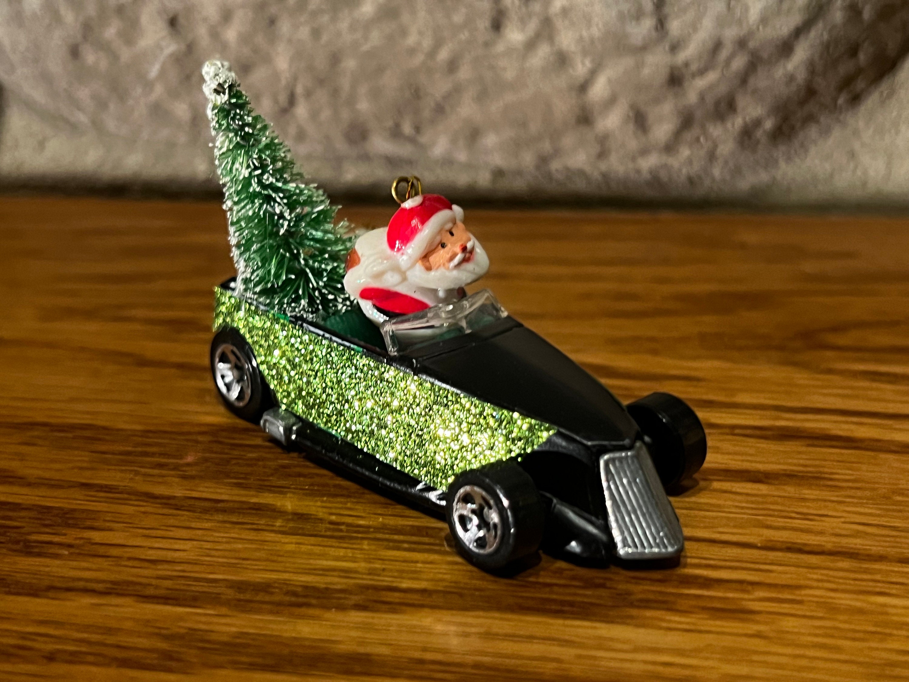 Custom Phaeton Hot Rod Christmas Tree Ornament Green & Black Hot Wheels ...