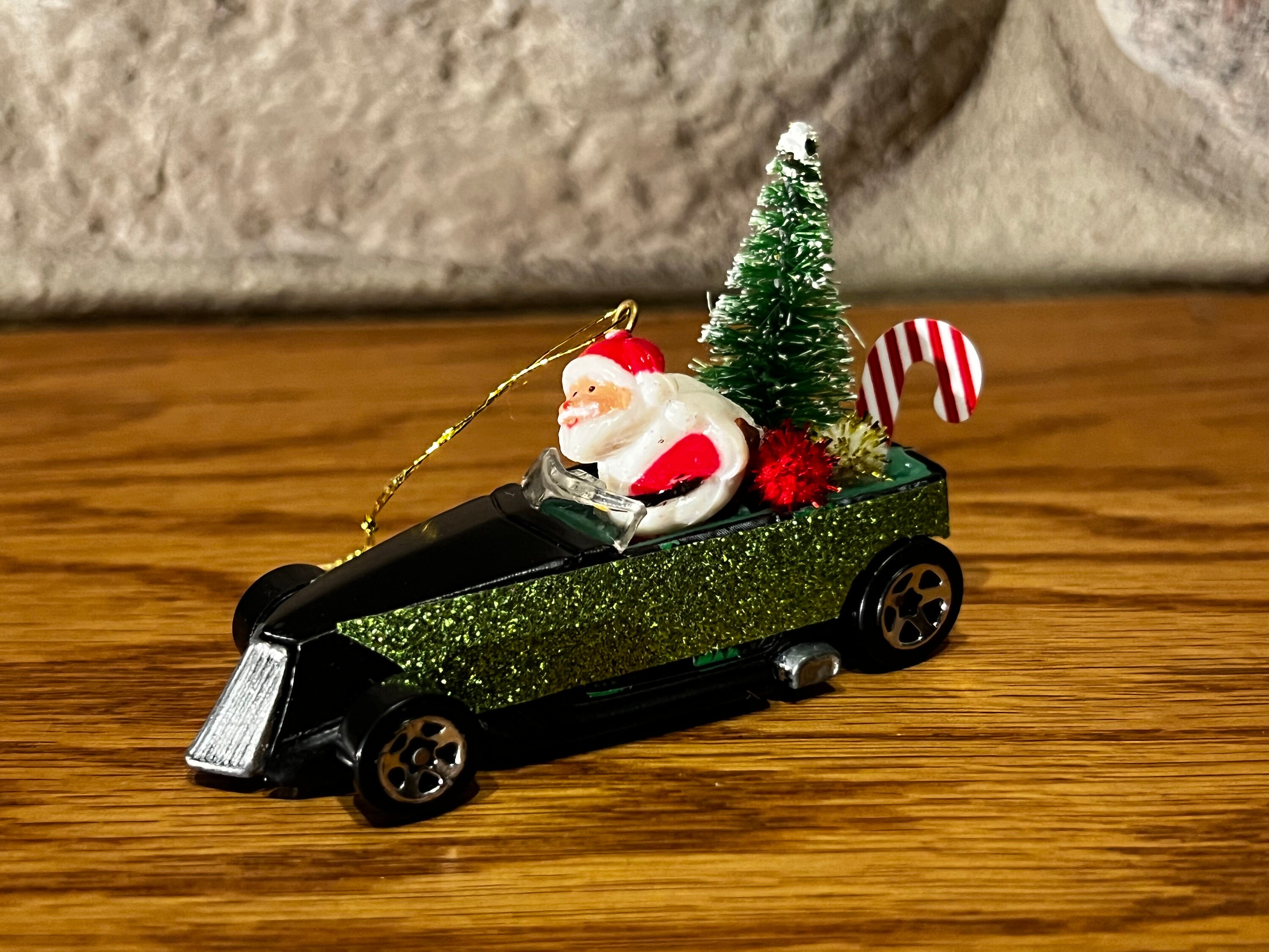 Custom Phaeton Hot Rod Christmas Tree Ornament Green & Black Hot Wheels ...