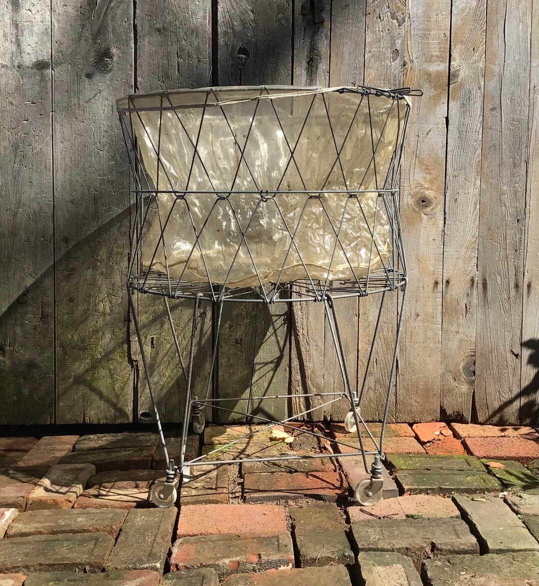 Collapsible Wire Laundry Basket, Vintage - Etsy