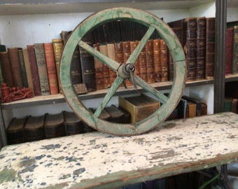 Vintage Metal Wheel, Vintage Wheelbarrow Wheel, Antique Wagon Wheel ...