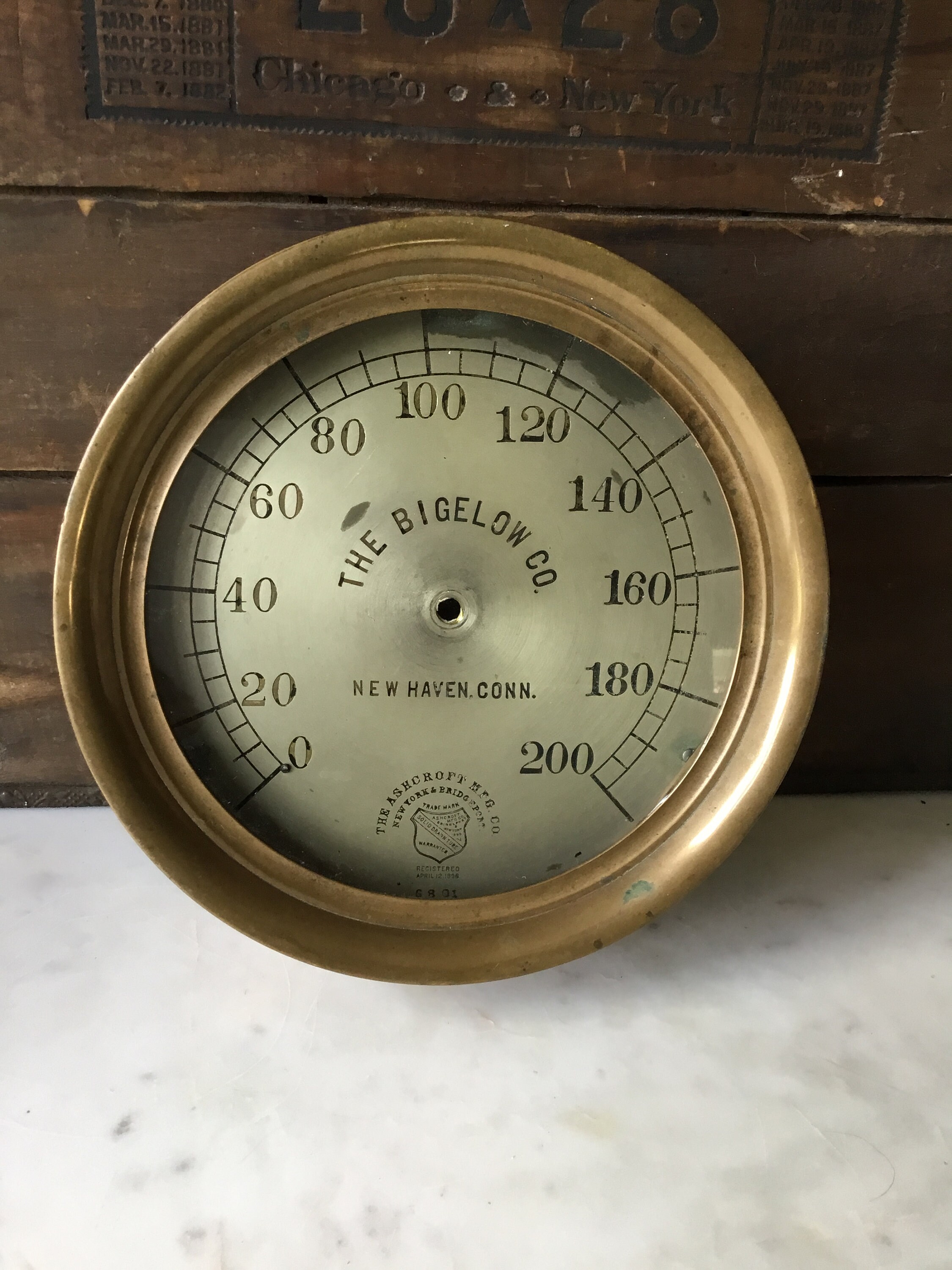 Antique Brass Gauge Etsy