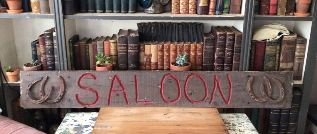 Antique Handmade Saloon Sign - Etsy