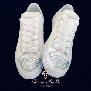 Wedding Bridal Customised Converse, Crystals, Charms, Bling Made to ...