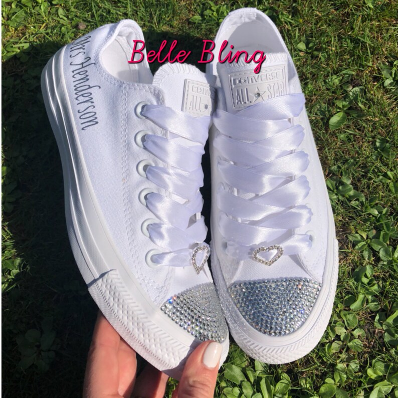 Wedding bridal customised converse crystals charms | Etsy