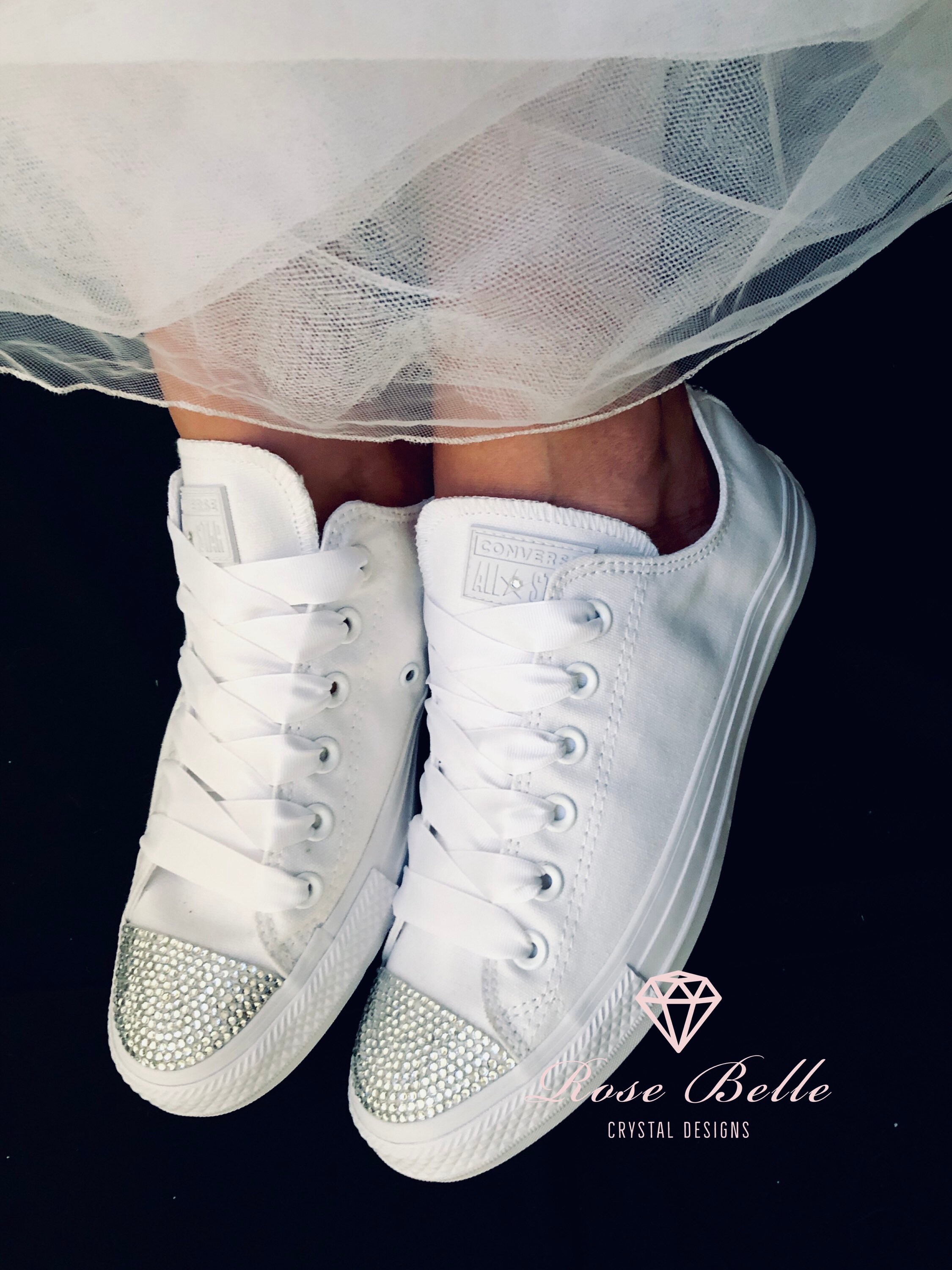 Wedding Bridal Customised Converse Crystals Charms Bling - Etsy UK