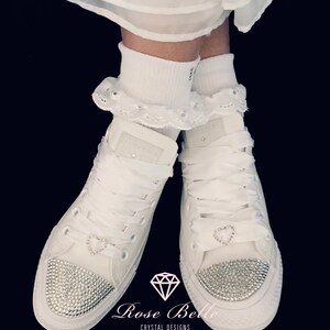 Wedding Bridal Customised Converse, Crystals, Charms, Bling Made to ...