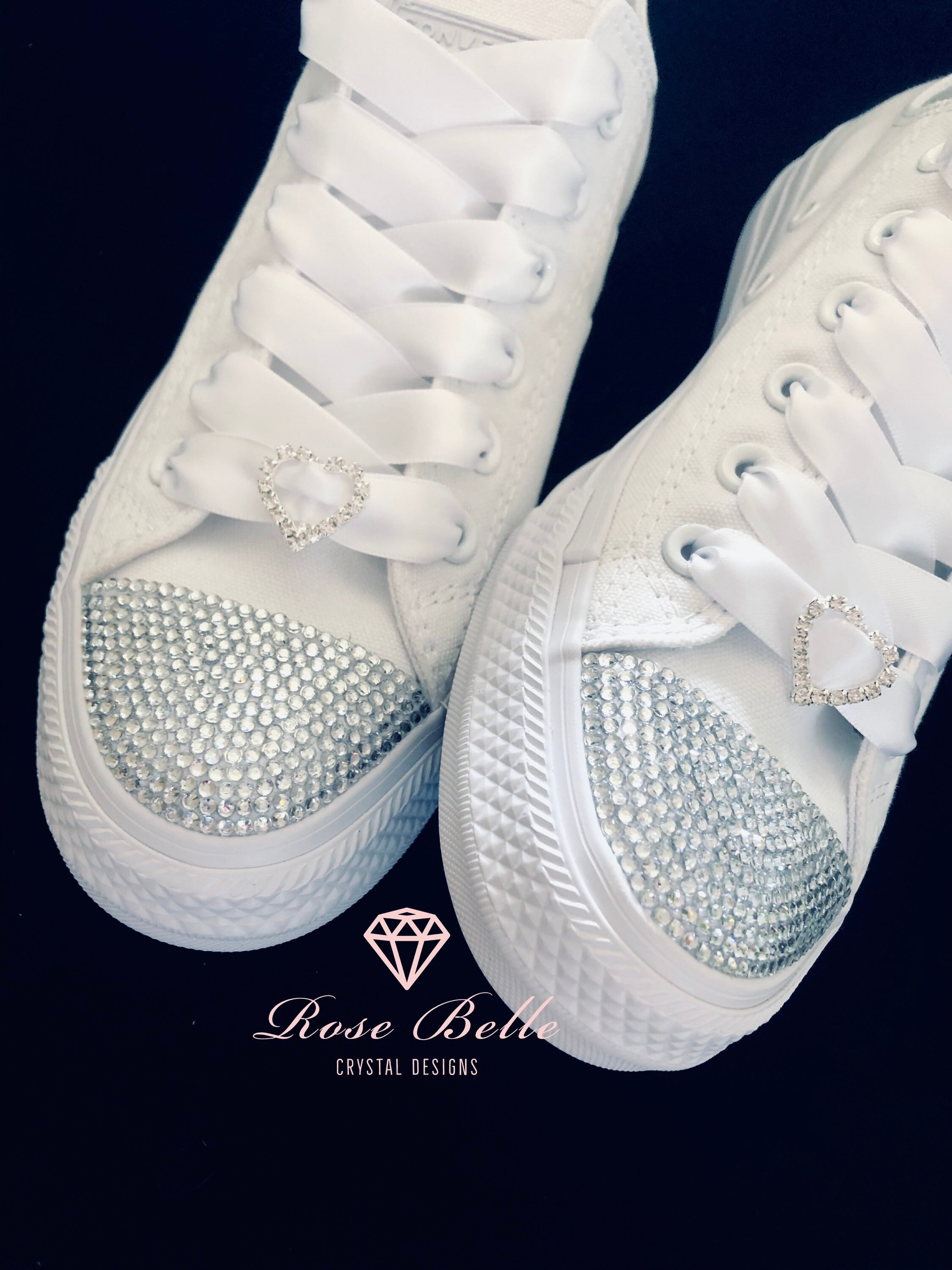 Wedding Bridal Customised Converse Crystals Charms Bling - Etsy UK