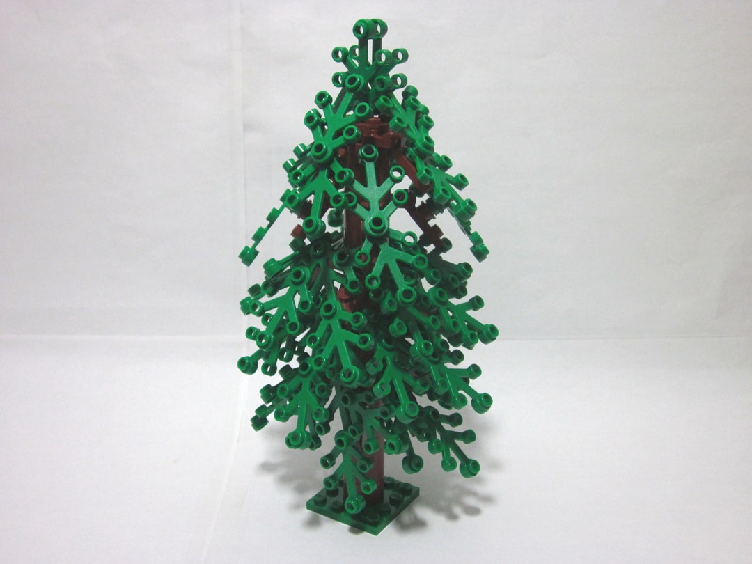 Custom Forest Tree 7" Tall for LEGO With Angled, Small, Green Leaves - Etsy