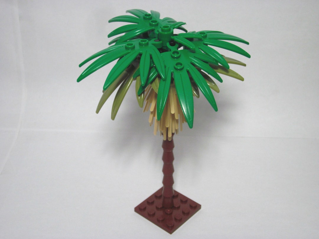 Custom Forest Palm Tree for LEGO With Green and Olive Sword Leaves - Etsy