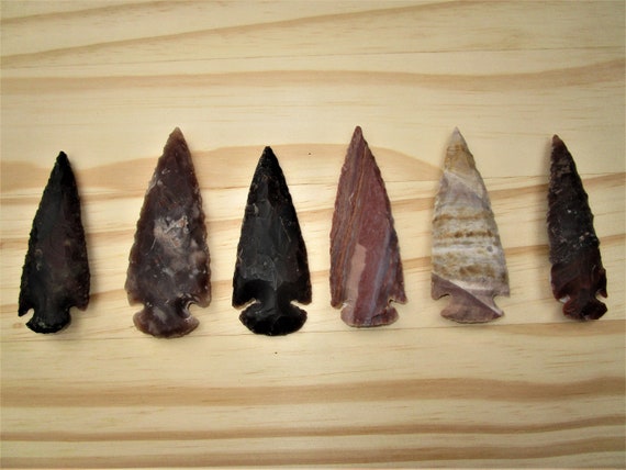 Arrow Heads Stone Arrow Heads Traditional Arrow Heads Hand - Etsy