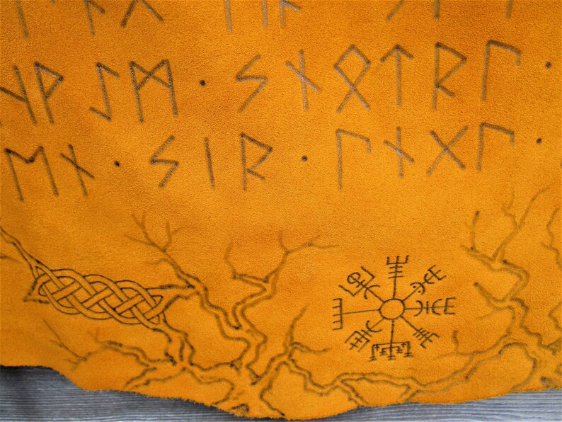 Viking scroll Havamal scroll Asatru scroll leather scroll | Etsy