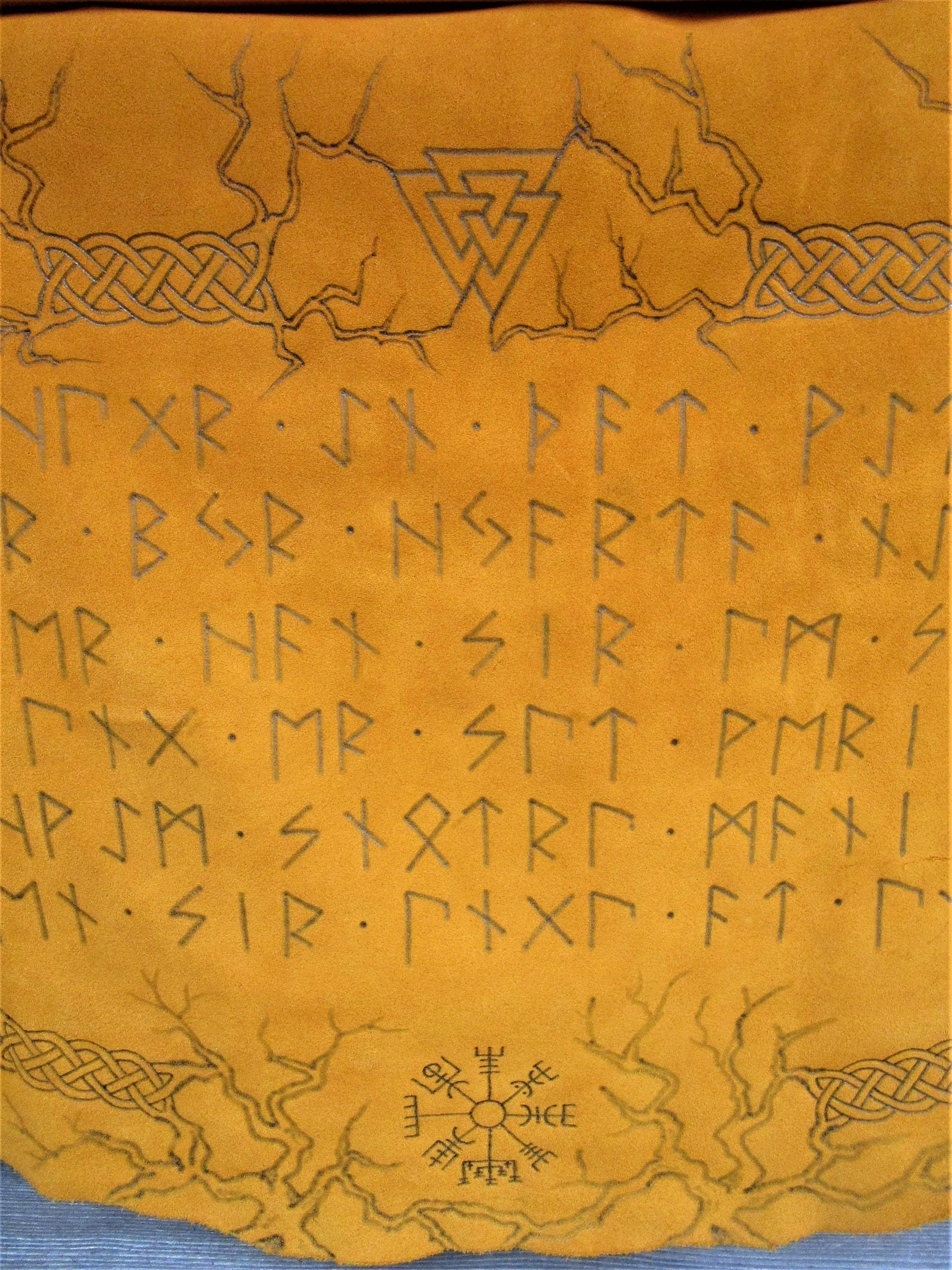 Viking scroll Havamal scroll Asatru scroll leather scroll | Etsy