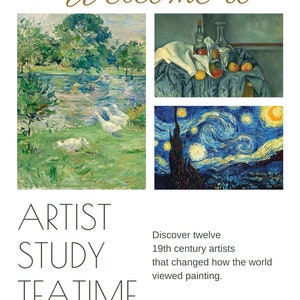 Homeschool Printable Artist Study Teatime Charlotte Mason Education ...